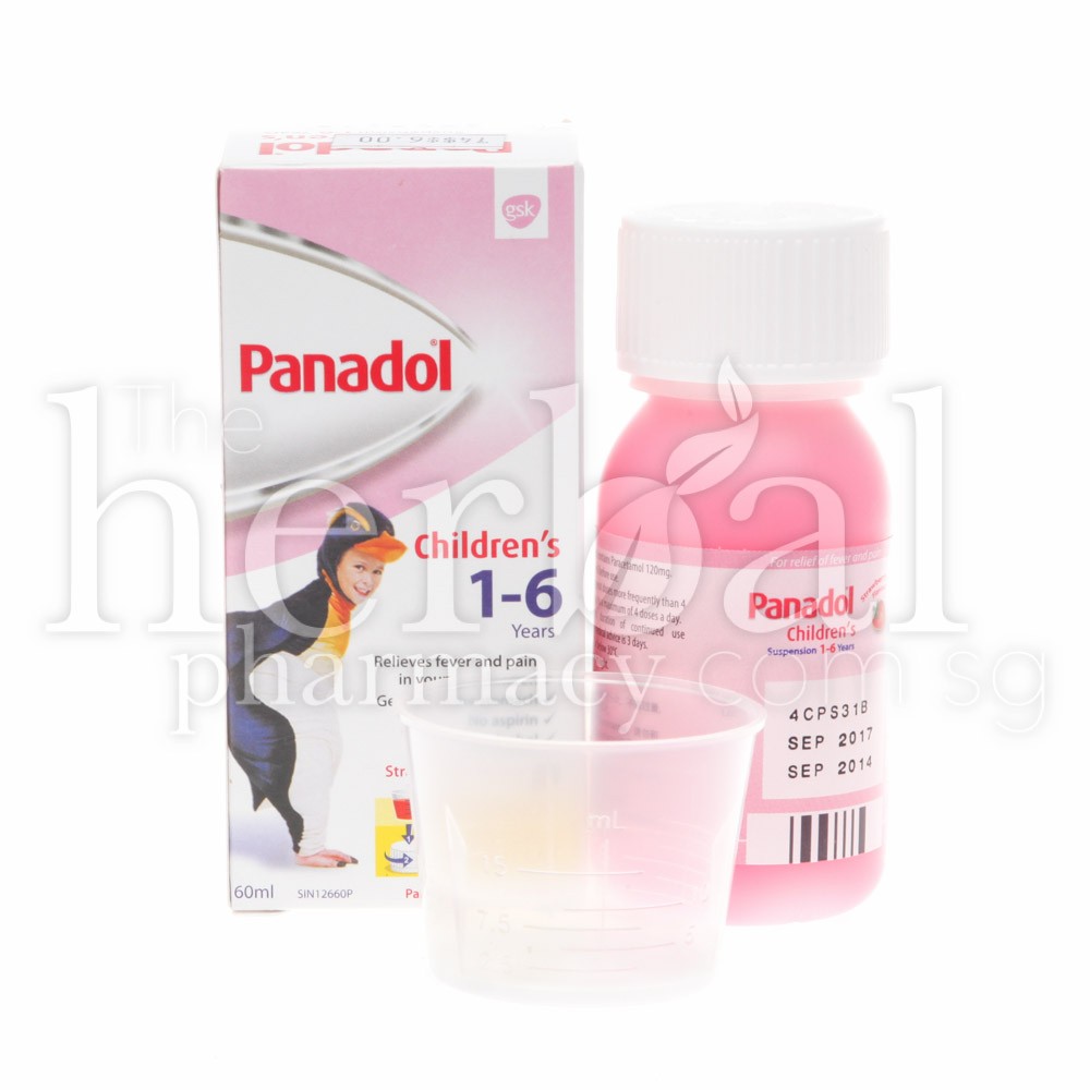 PANADOL CHILDREN SUSPENSION 1-6 60ml - Theherbalpharmacy